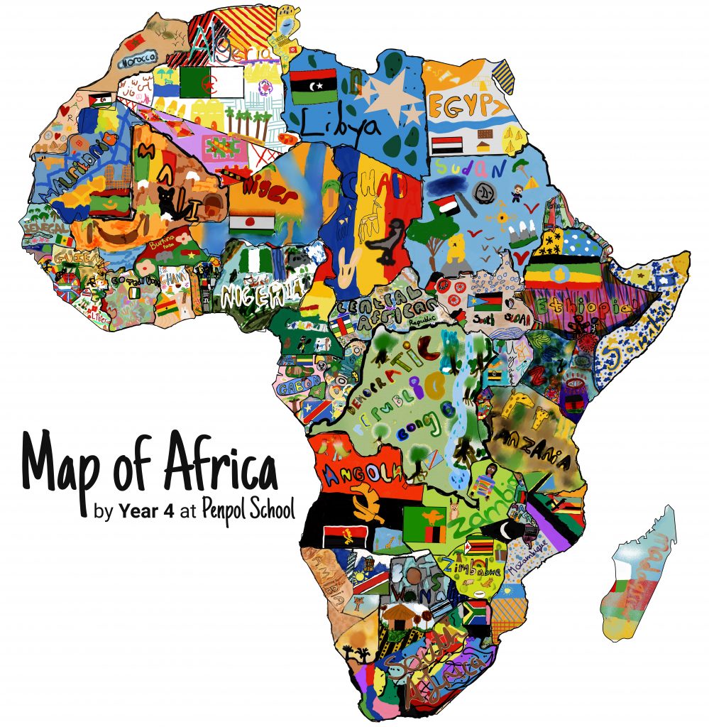 Year 4 create their own Map of Africa – Penpol Primary School