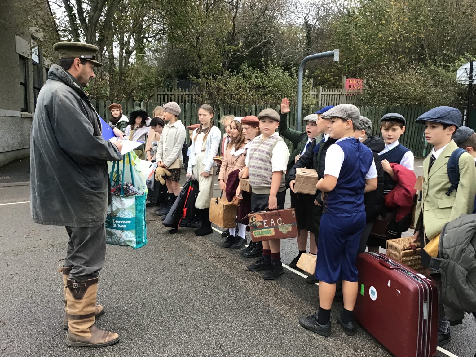 Year 6 children gather for evacuation! – Penpol Primary School